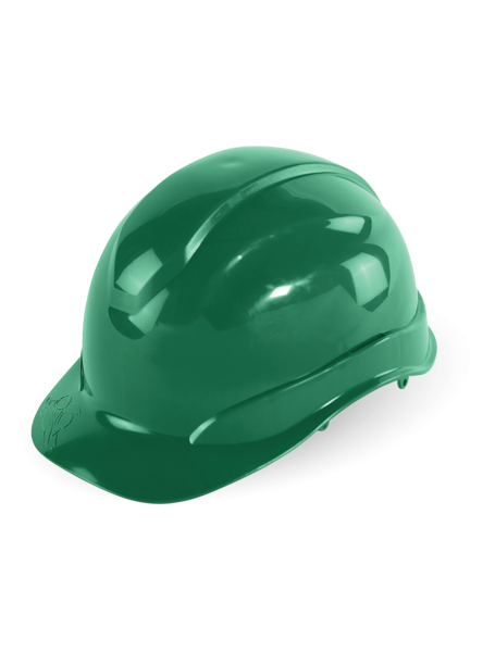 Bullhead Safety™ Head Protection Green Unvented Cap Style Hard Hat With